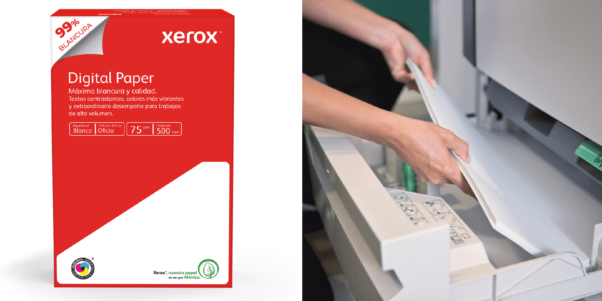 Papel Xerox Bond Digital Paper Oficio 75 g/m² 99% de Blancura Caja con ...